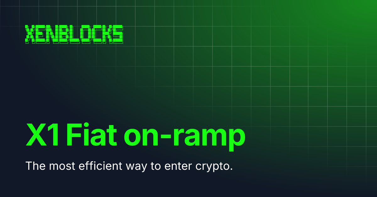 X1 Fiat on-ramp | Xenblocks PoW