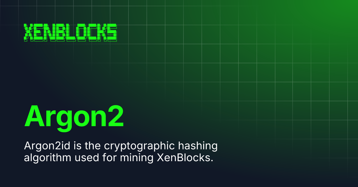 Argon2 | Xenblocks PoW